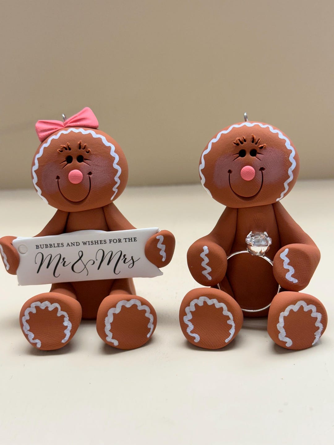 Set of Gingerbread Wedding Ornaments - Etsy