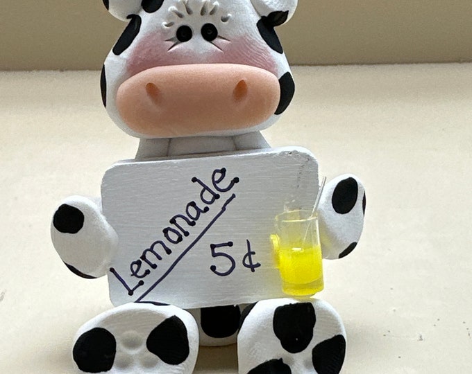 Cow With a Lemonade Sign - Etsy