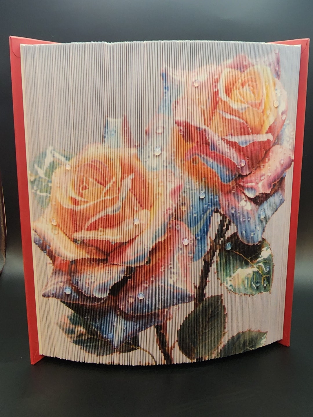 Foto Book Art - Photo Strip Book Pattern - Watercolor Roses With ...