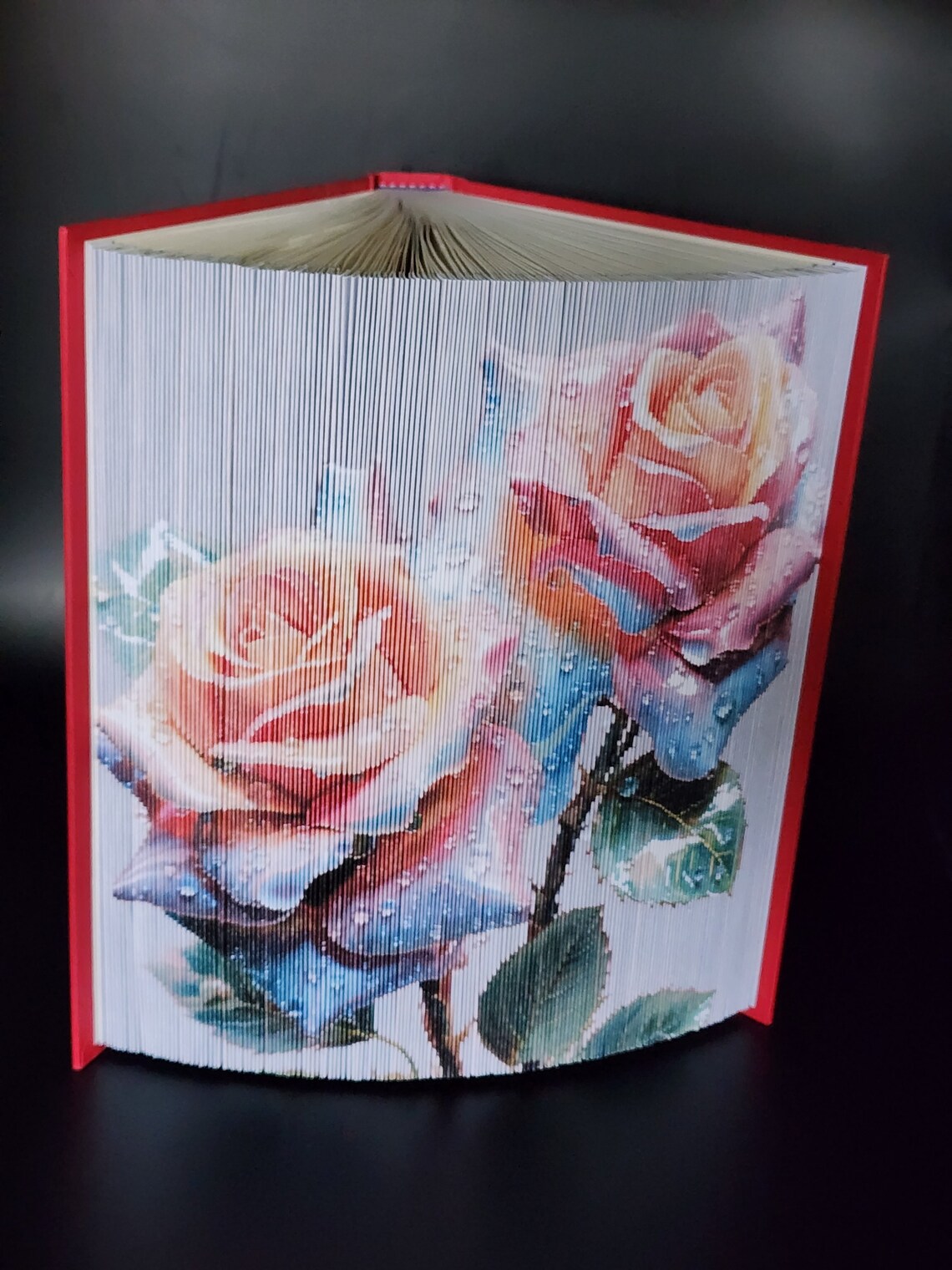 Foto Book Art - Photo Strip Book Pattern - Watercolor Roses With ...