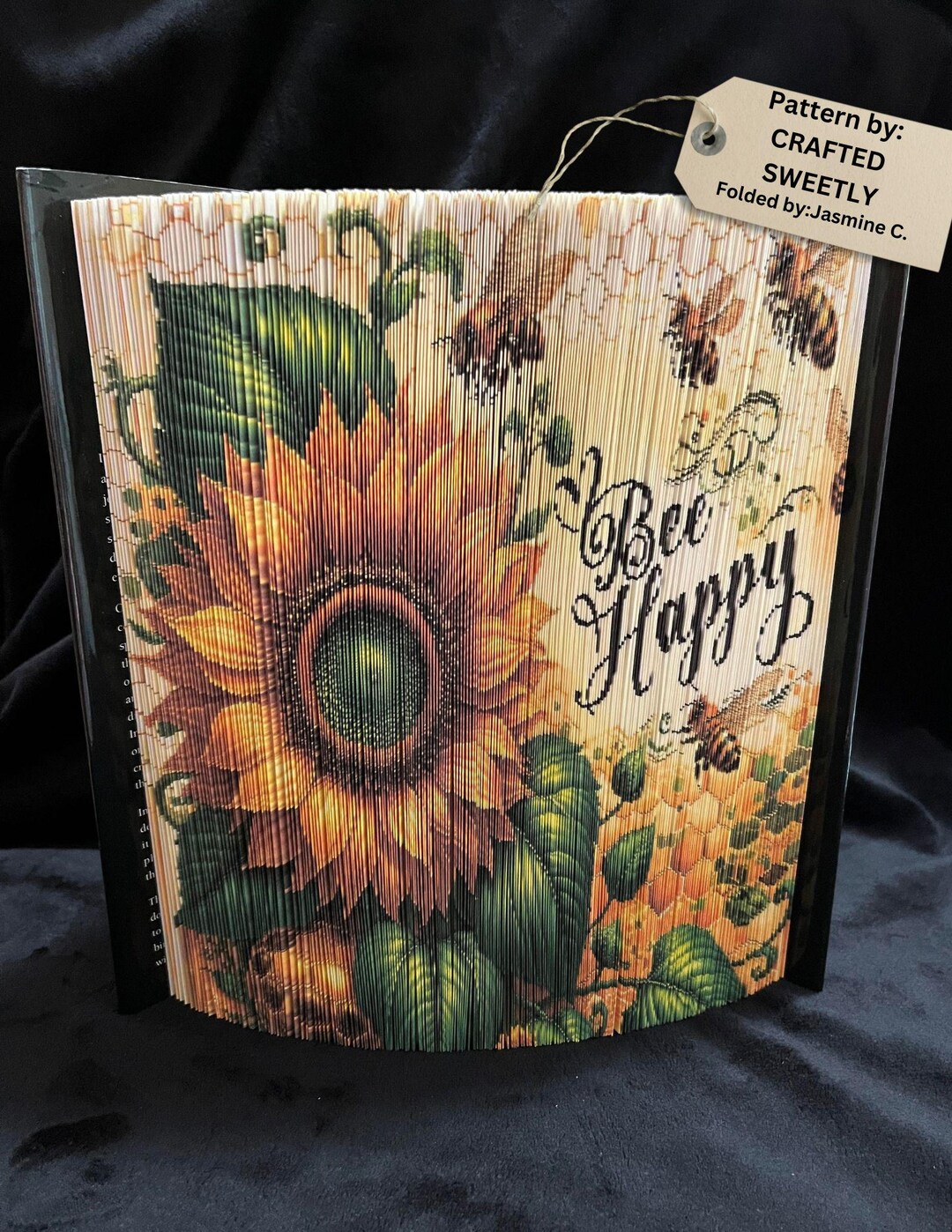 Foto Book Art - Photo Strip Book Pattern - Bee Happy Sunflowers, Bees ...
