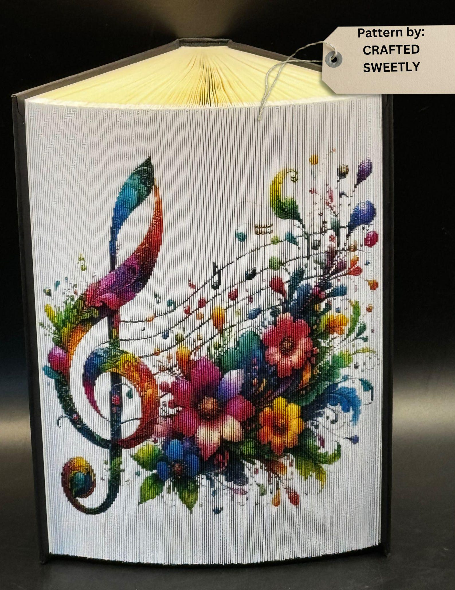 Foto Book Art - Photo Strip Book Pattern - Musical Flowers - Etsy