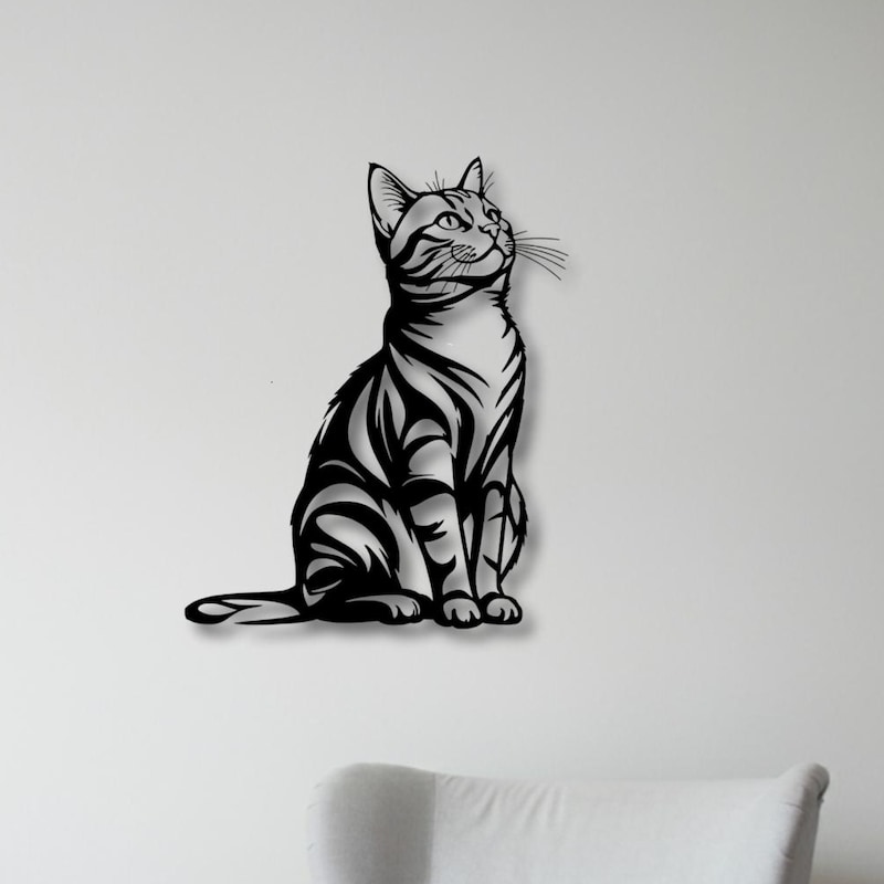 Cat Metal Wall Art - Etsy