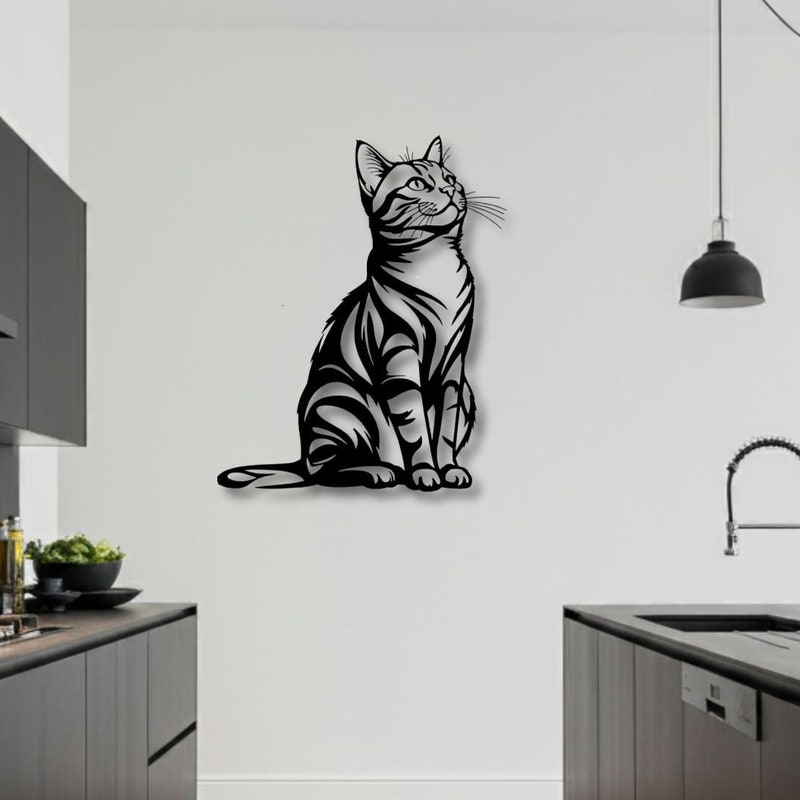 Cat Metal Wall Art - Etsy