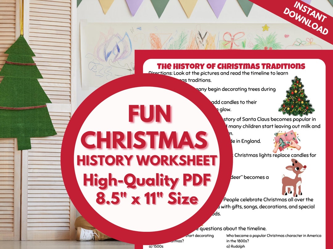 The History of Christmas Traditions: Festive Timeline Worksheet for ...