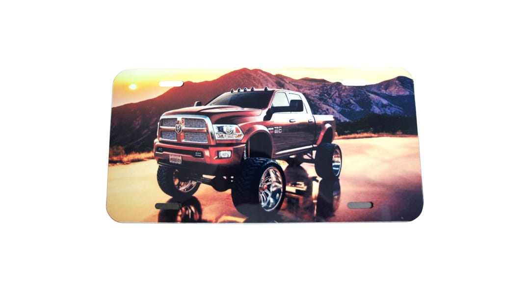 Red Cummins Sunset' License Plate - Etsy