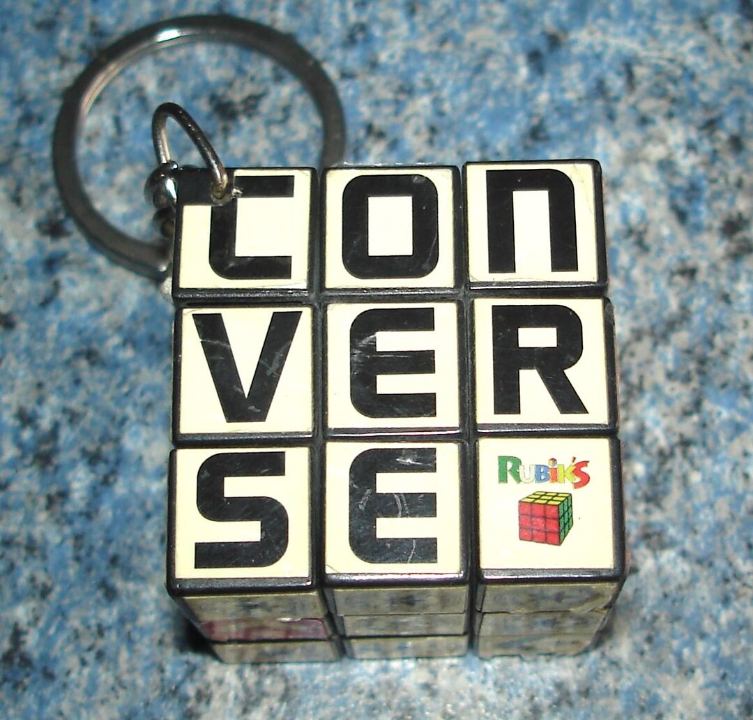 Rubiks Cube Converse - Vintage Rubik's Cube Key Ring - Etsy