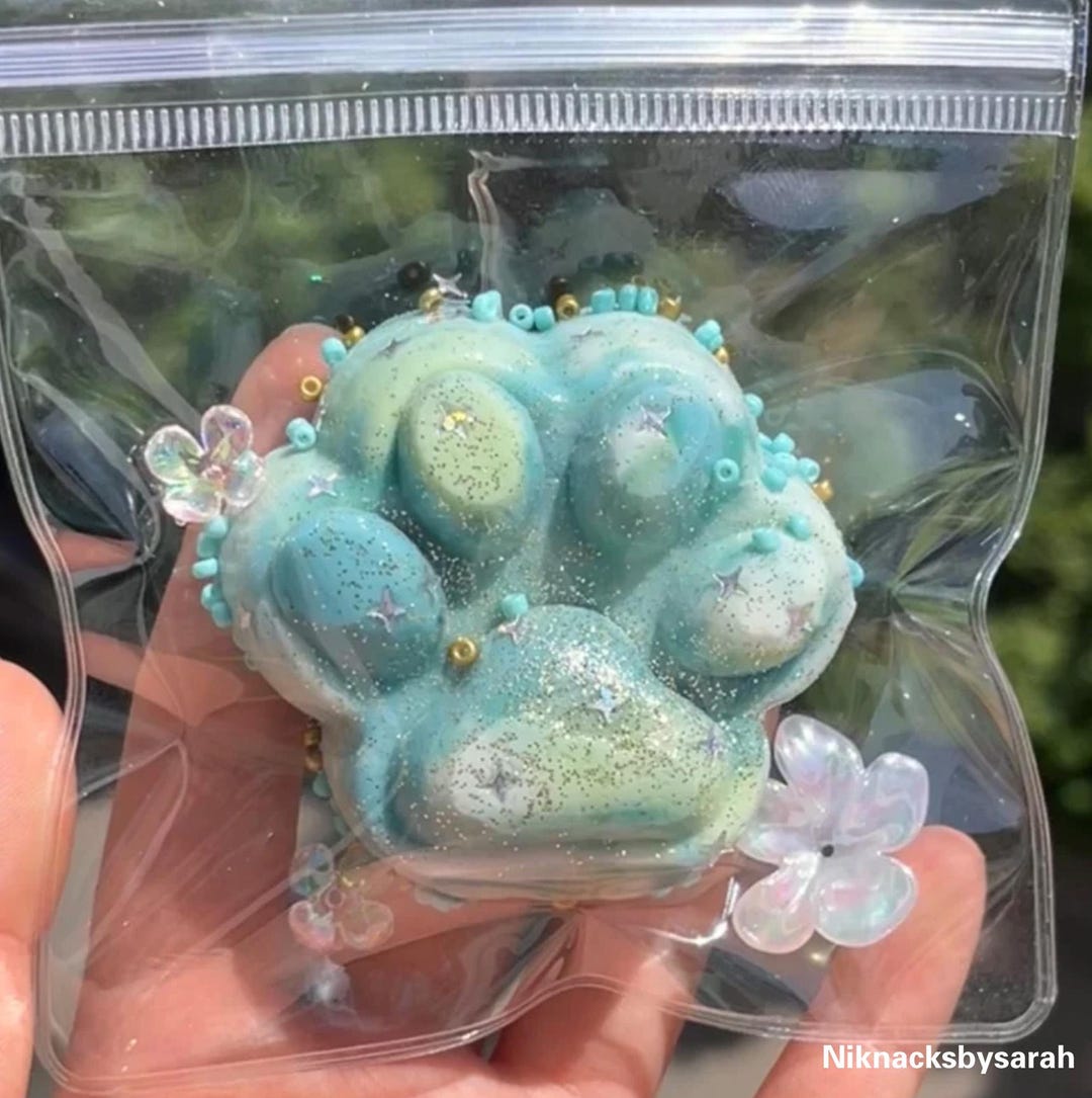Flower Cat's Paw Squishies,handmade Squishy,stress Relief Toys,slime ...