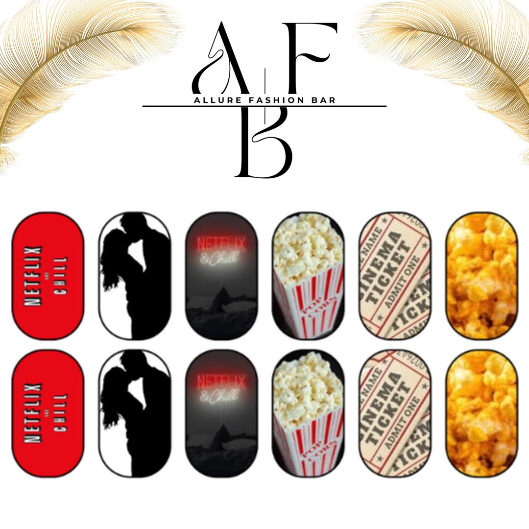 Netflix and Chill Waterslide Decals for Nails - Etsy