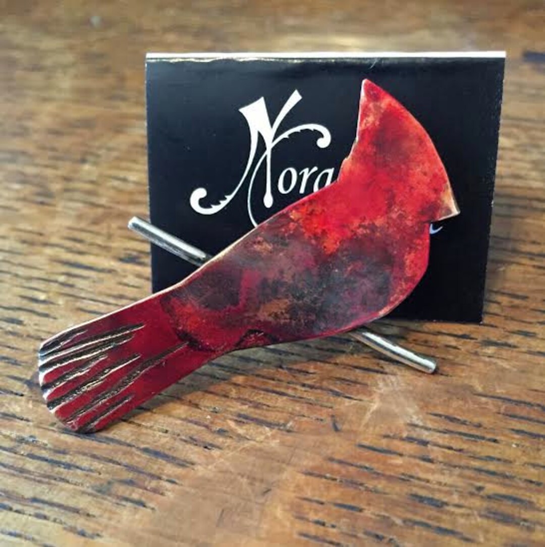 Cardinal Pin, Red Bird, Lapel Pin, Bird Lovers Gift, Tie Tack ...