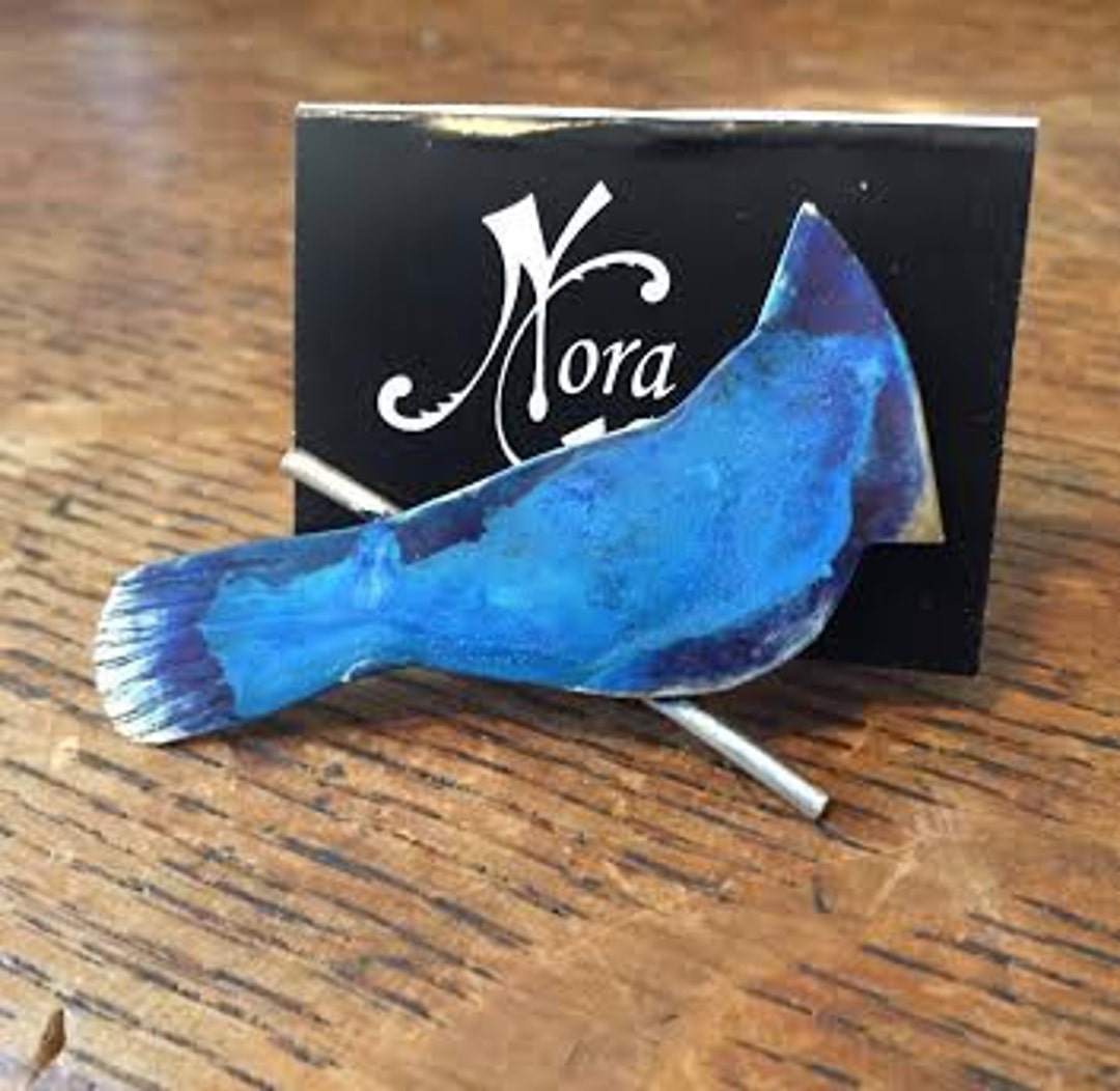 Bluejay Pin, Blue Bird Jewelry, Jay Bird, Bird Jewelry, Blue Feather ...