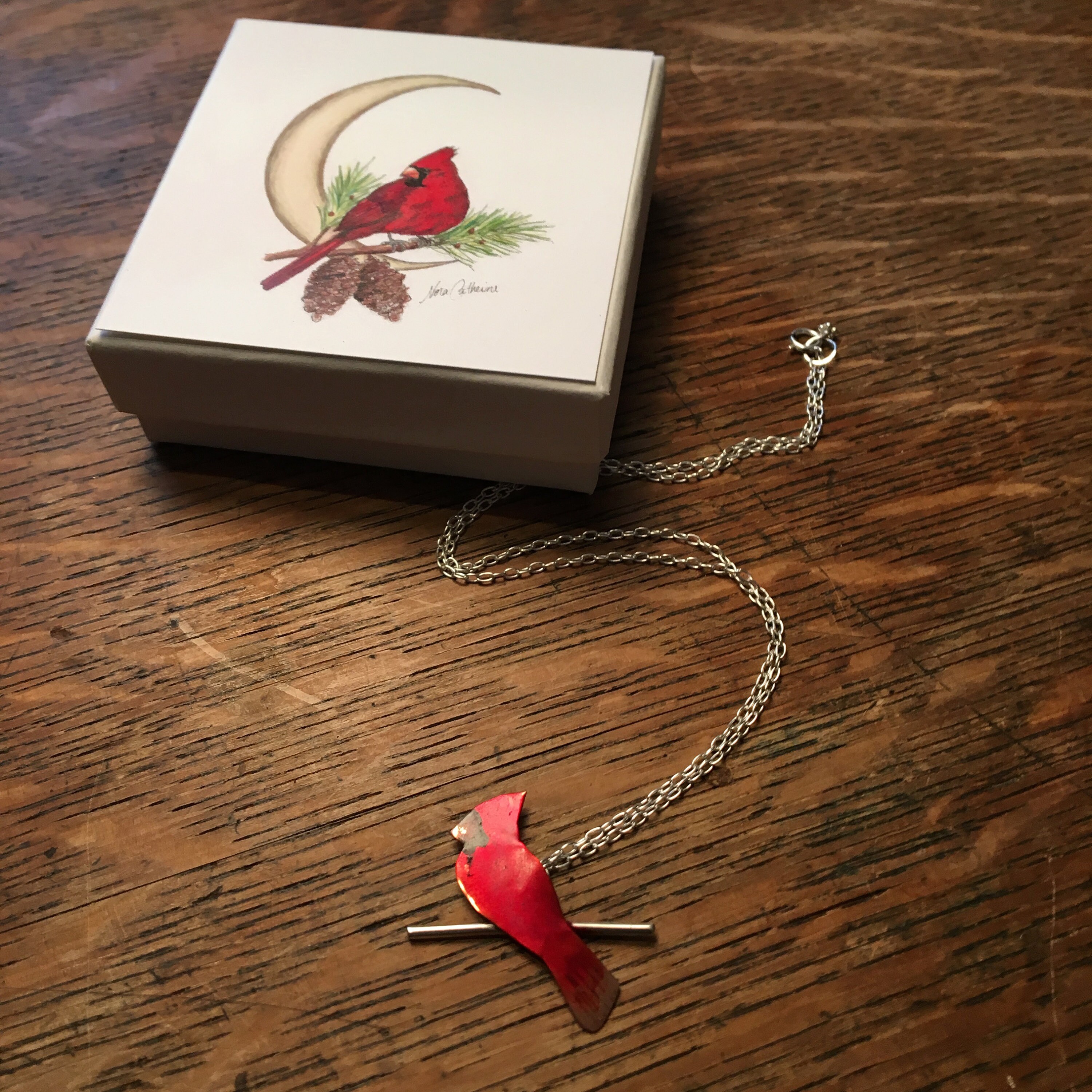 Cardinal Necklace Red Bird Necklace Bird Lover Gift | Etsy