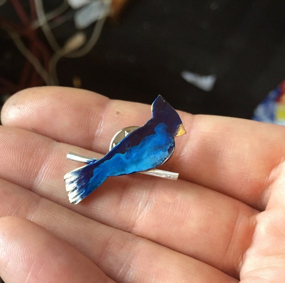 Sm Blue Jay Pin Blue Jay Tie Tack Blue Jay Hat Pin Blue Jay - Etsy