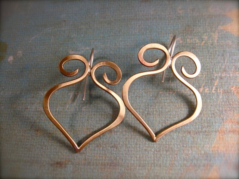 Lg Sm Turkish scroll earring romantic jewelry scroll work | Etsy