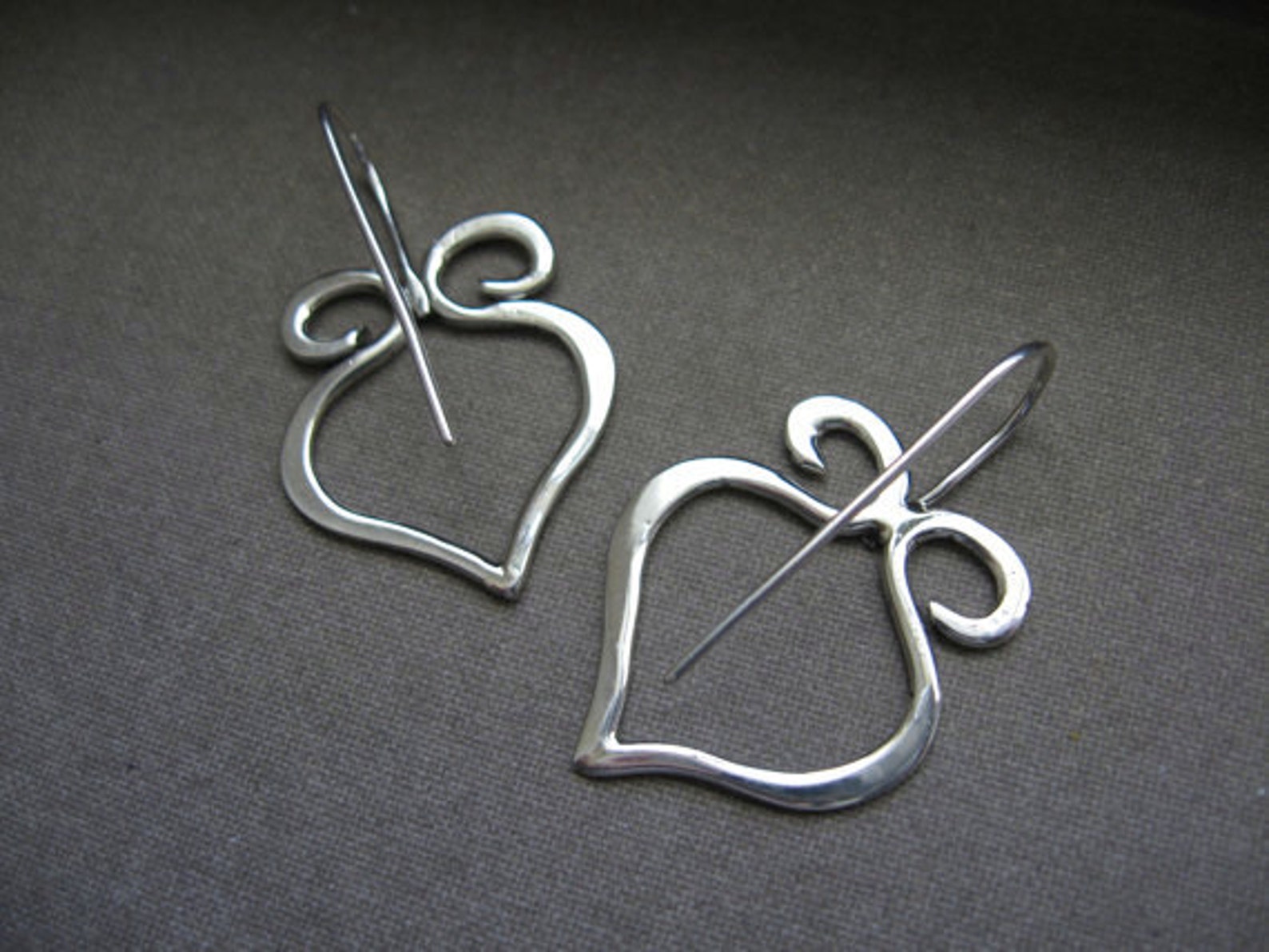 Lg Sm Turkish Scroll Earring Romantic Jewelry Scroll Work - Etsy