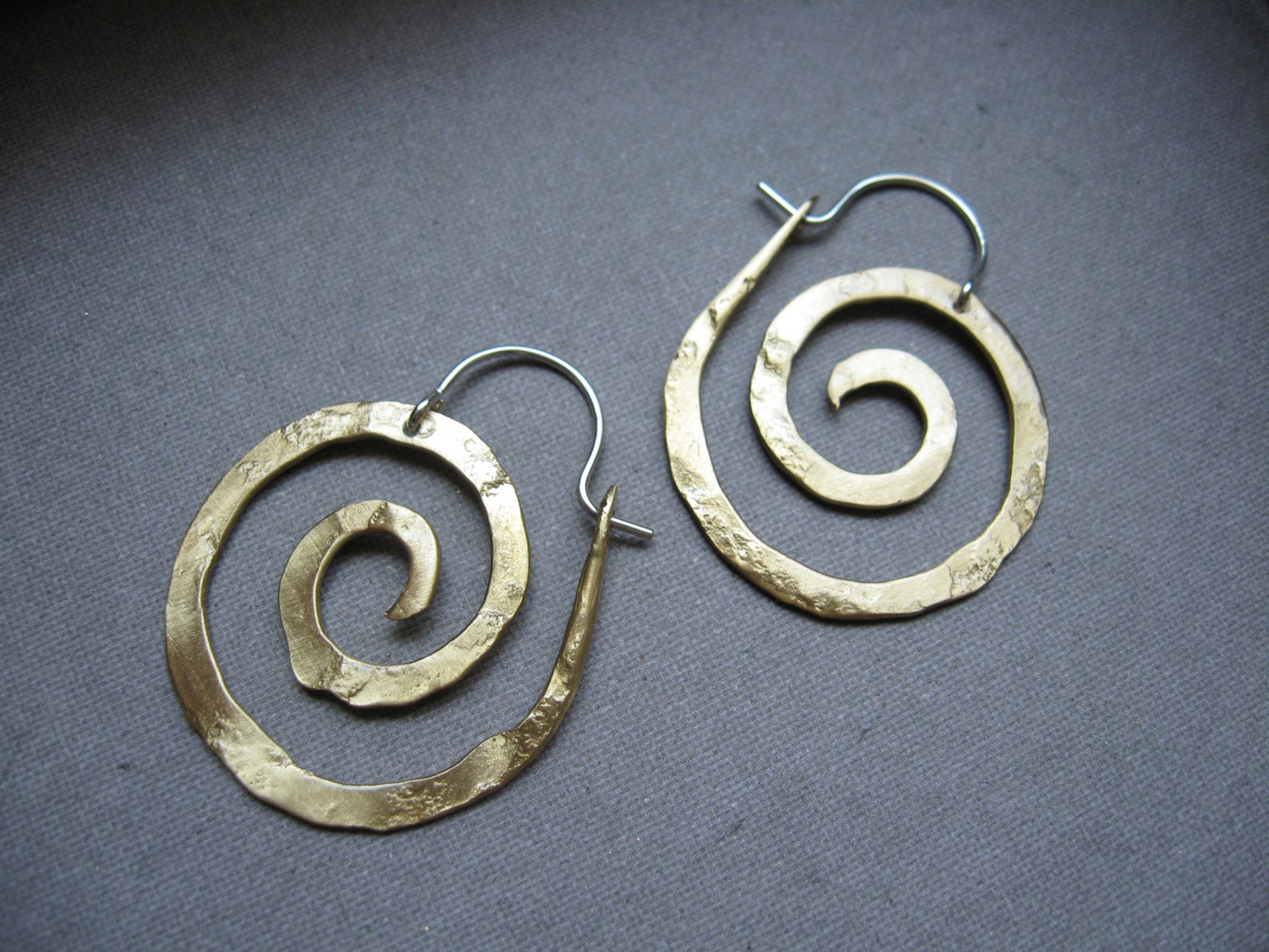 Mini Spiral Hoop Textured Hoop Spiral Jewelry Spiral - Etsy