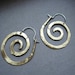 Mini Spiral Hoop, Textured Hoop, Spiral Jewelry, Spiral Earrings ...