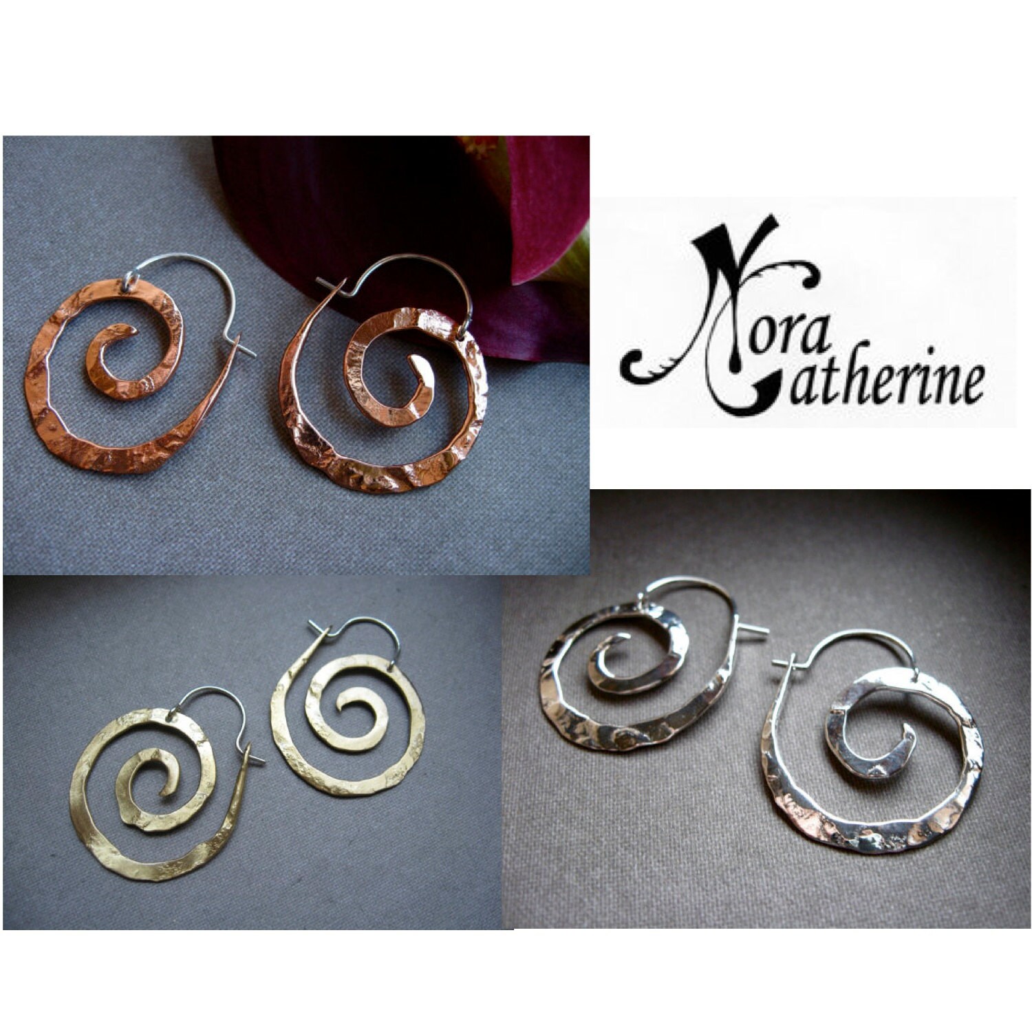 Mini Spiral Hoop Textured Hoop Spiral Jewelry Spiral - Etsy