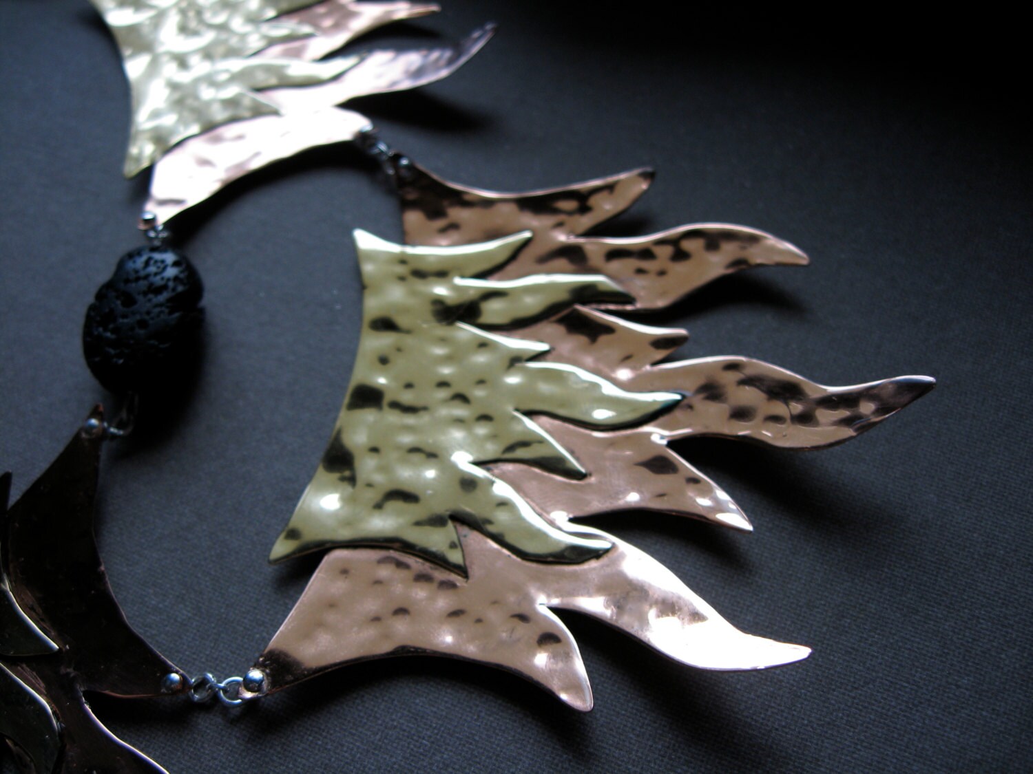 Fire Element Necklace, Flame Necklace, Fire Sign Necklace, Avante Garde ...