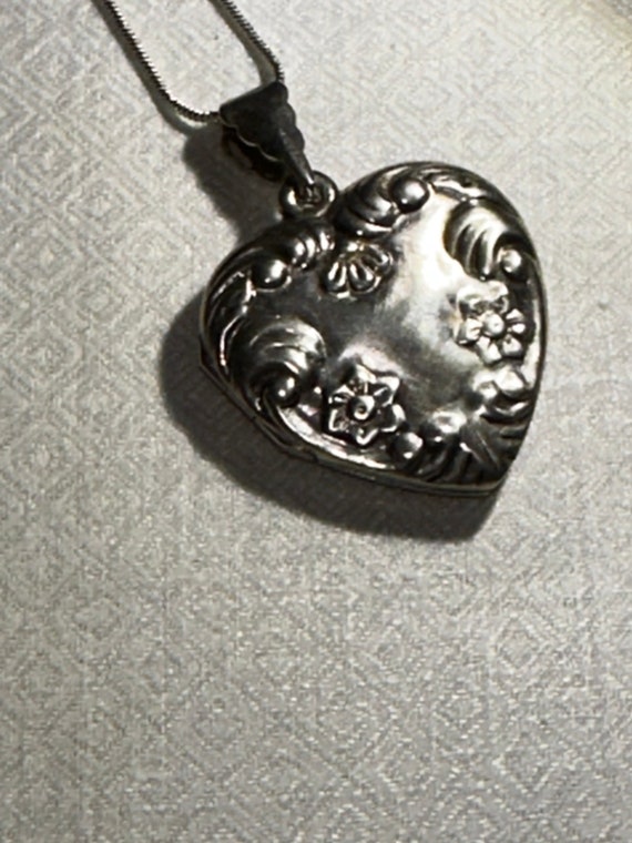 Vintage silver locket and - Gem