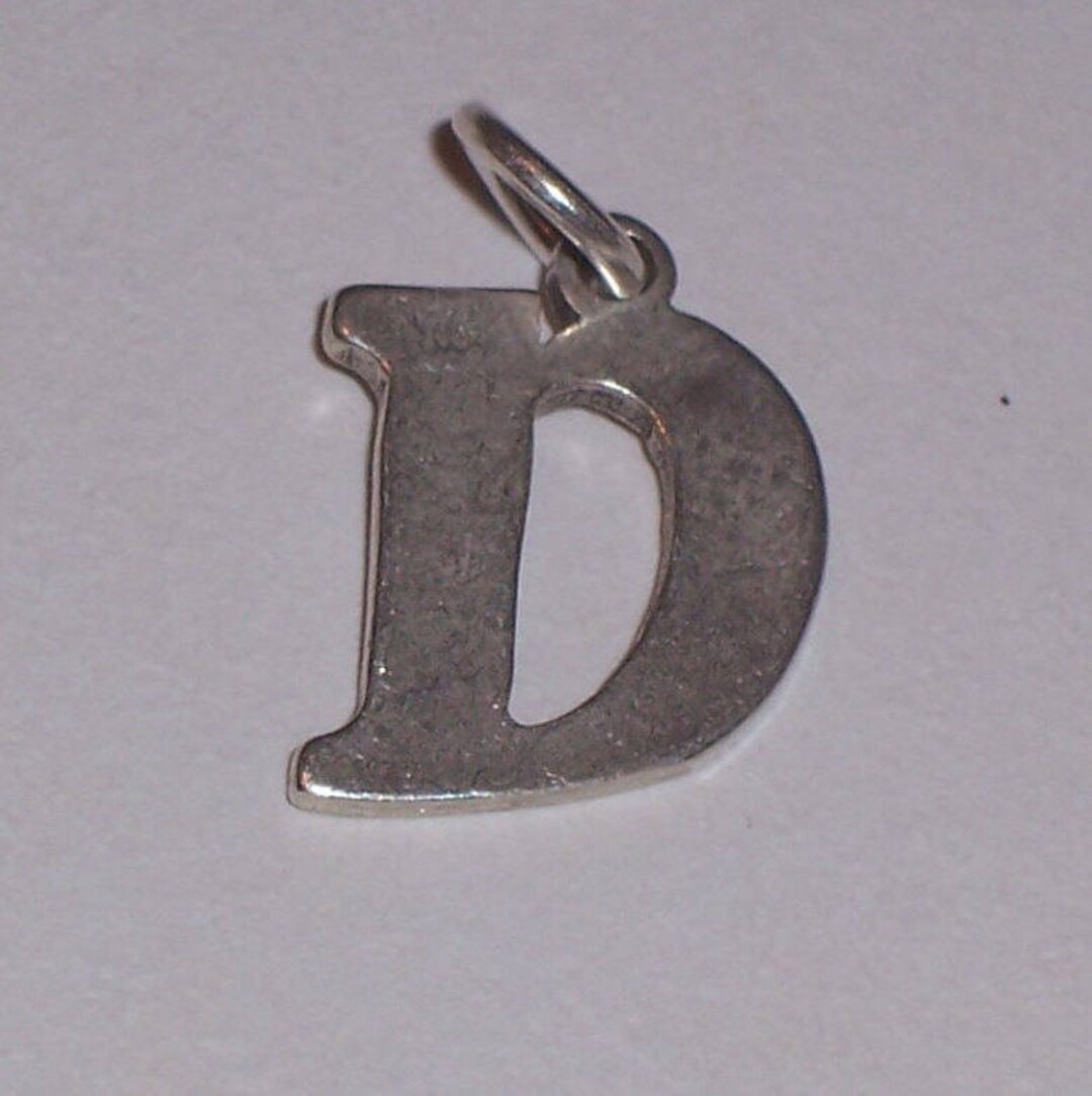 Vintage Sterling Silver Initial D Charm - Etsy