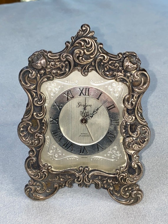 Vintage Sterling Gotham Alarm Clock Swiss Made Cyma - Gem