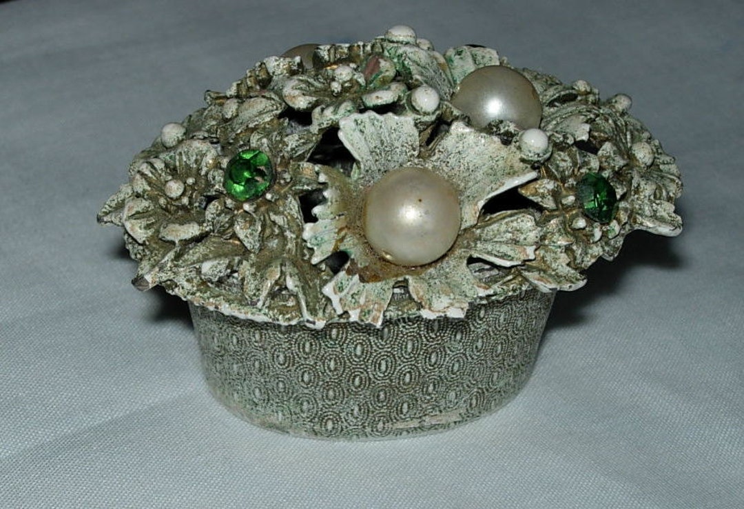 Vintage Florenza Trinket Box - Etsy