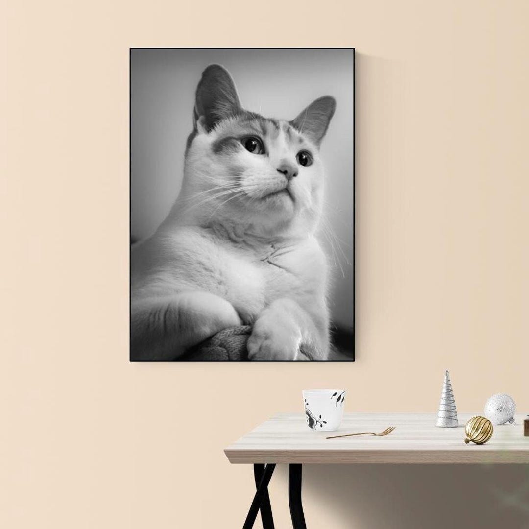 Tabby Cat Digital Print | Feline Poster | Cat Lover's Wall Decor ...