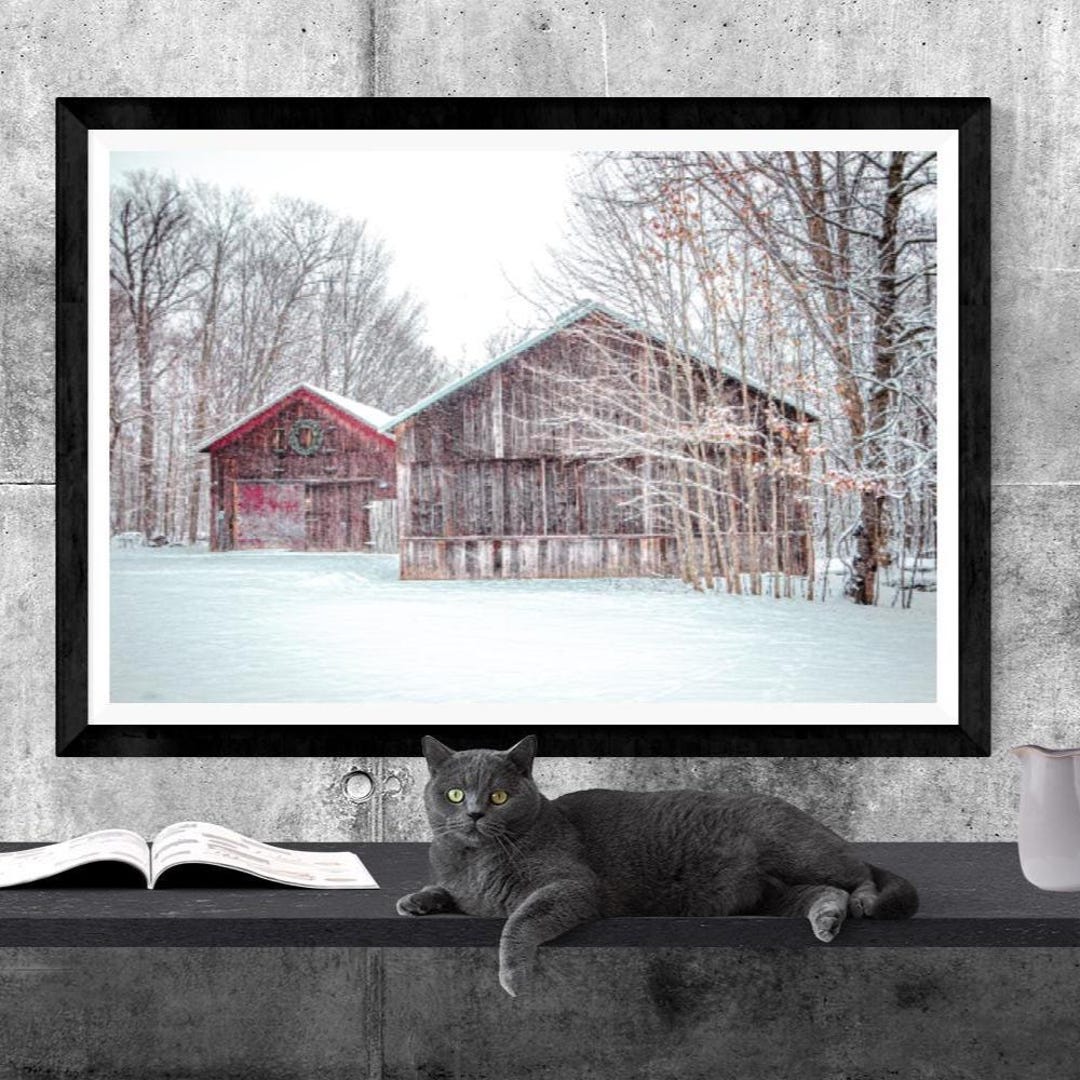 Printable Rustic Barn Art | Vintage Barns Digital Download | Rustic ...