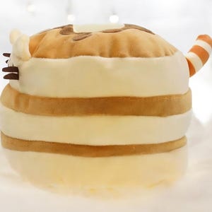 Pancakes Cat Plushie Cute Pusheen Kawaii Food Cat Toy Adorable Cartoon ...