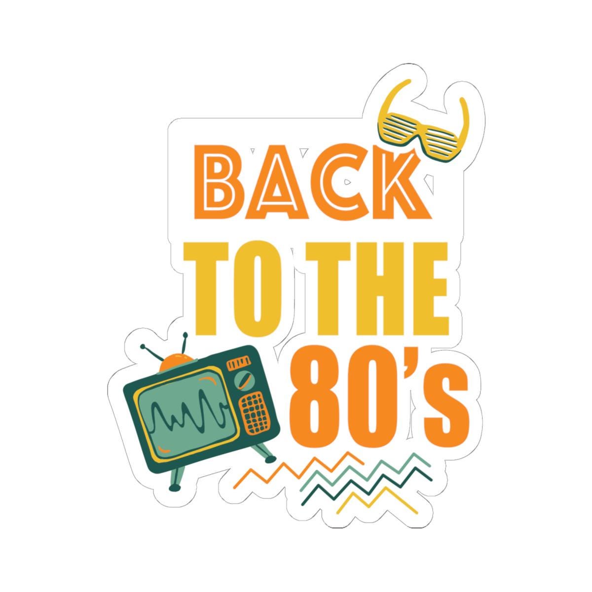Retro Stickers, 80s Inspired Decals, Nostalgic Kiss-cut Labels, Back to ...