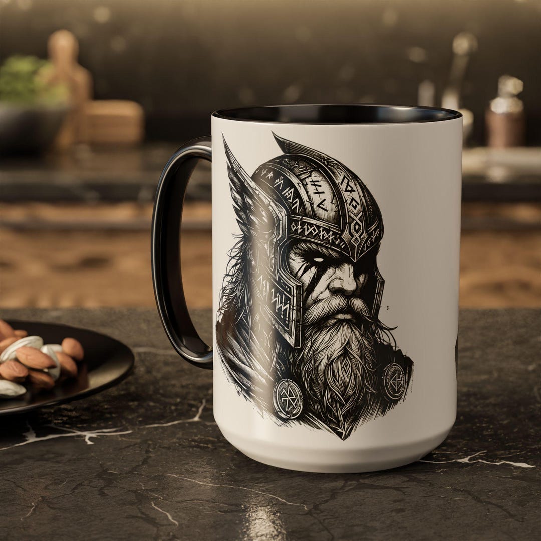 Viking Mug, Norse Mythology Ceramic Cup, Nordic Mythical Drinkware ...