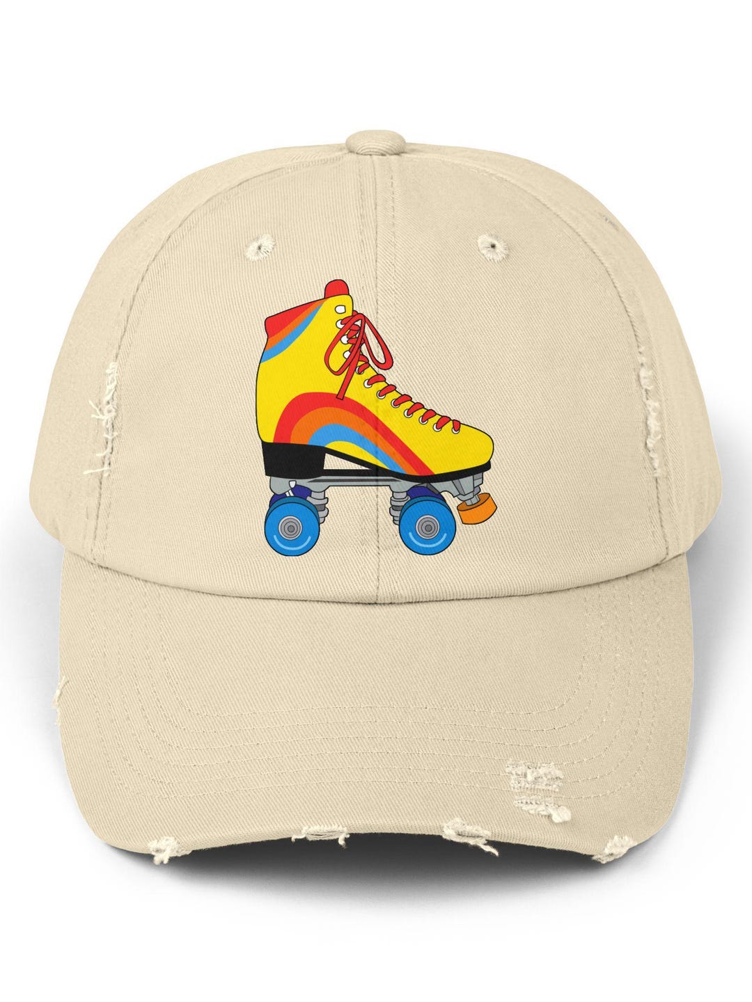Distressed Roller Skate Cap: Vintage 90s Style Baseball Hat - Etsy