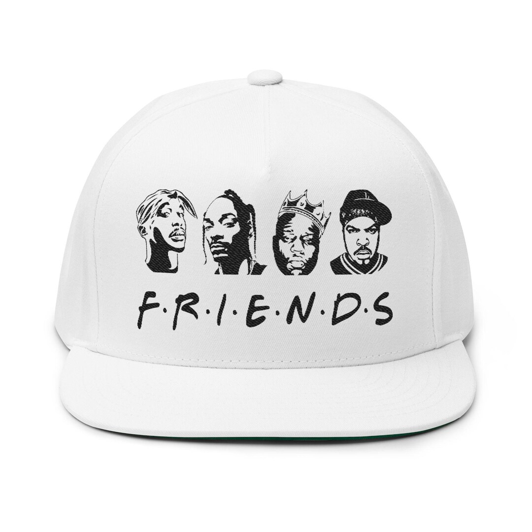 Embroidered Flat Bill Cap, Legendary Rappers Hip-hop Hat, Urban ...