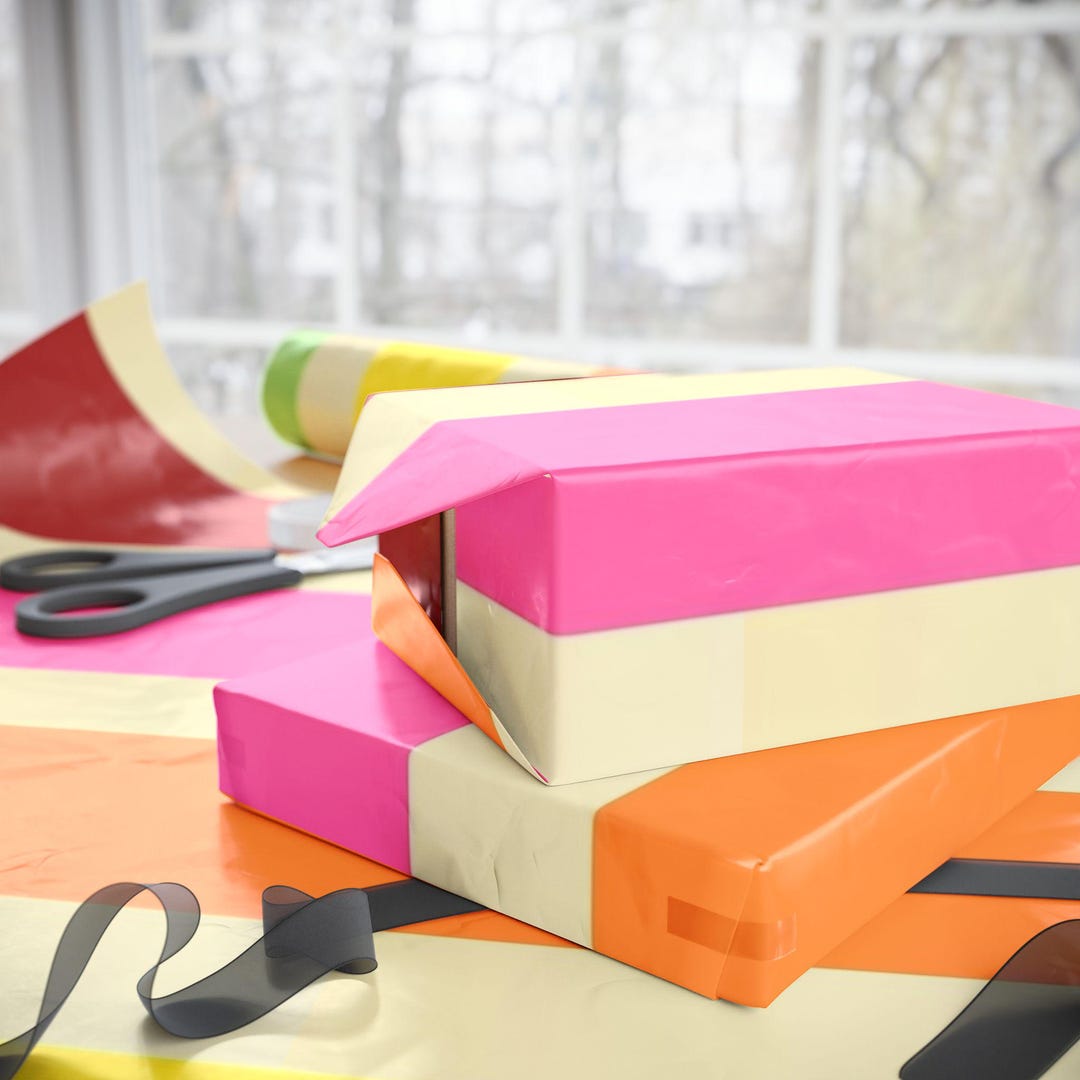 Wrapping Papers, 80s Retro Colors Design - Gift Wrap, Christmas ...