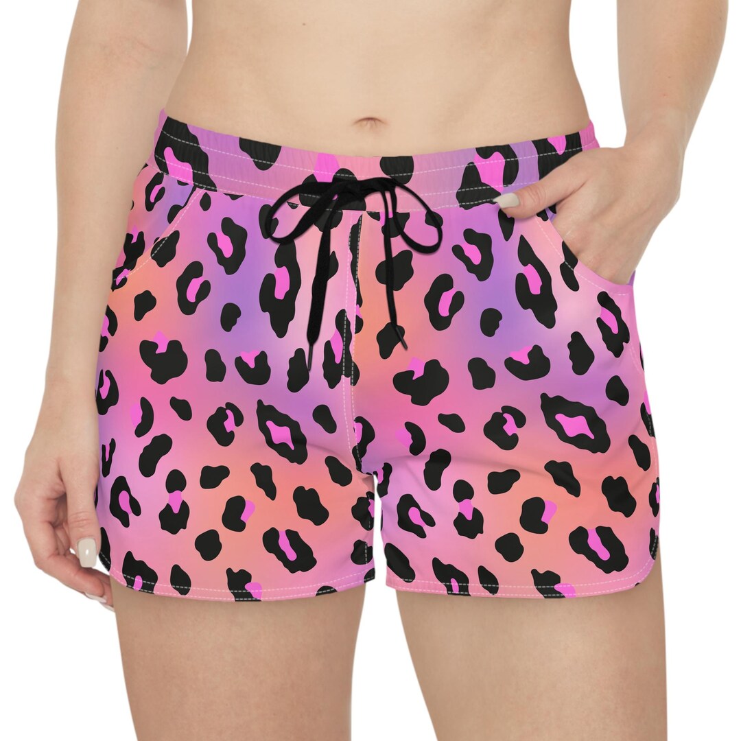 Cheetah Shorts, Women's Casual Summer Fashion, Leopard Print Lounge ...