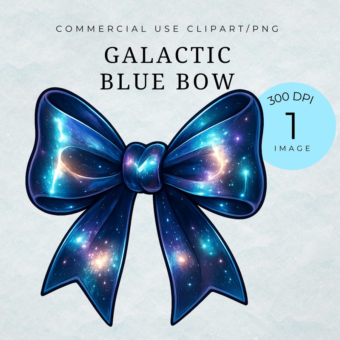 Metallic Galaxy Bow Clipart, Blue & Purple Cosmic Coquette Bow PNG ...