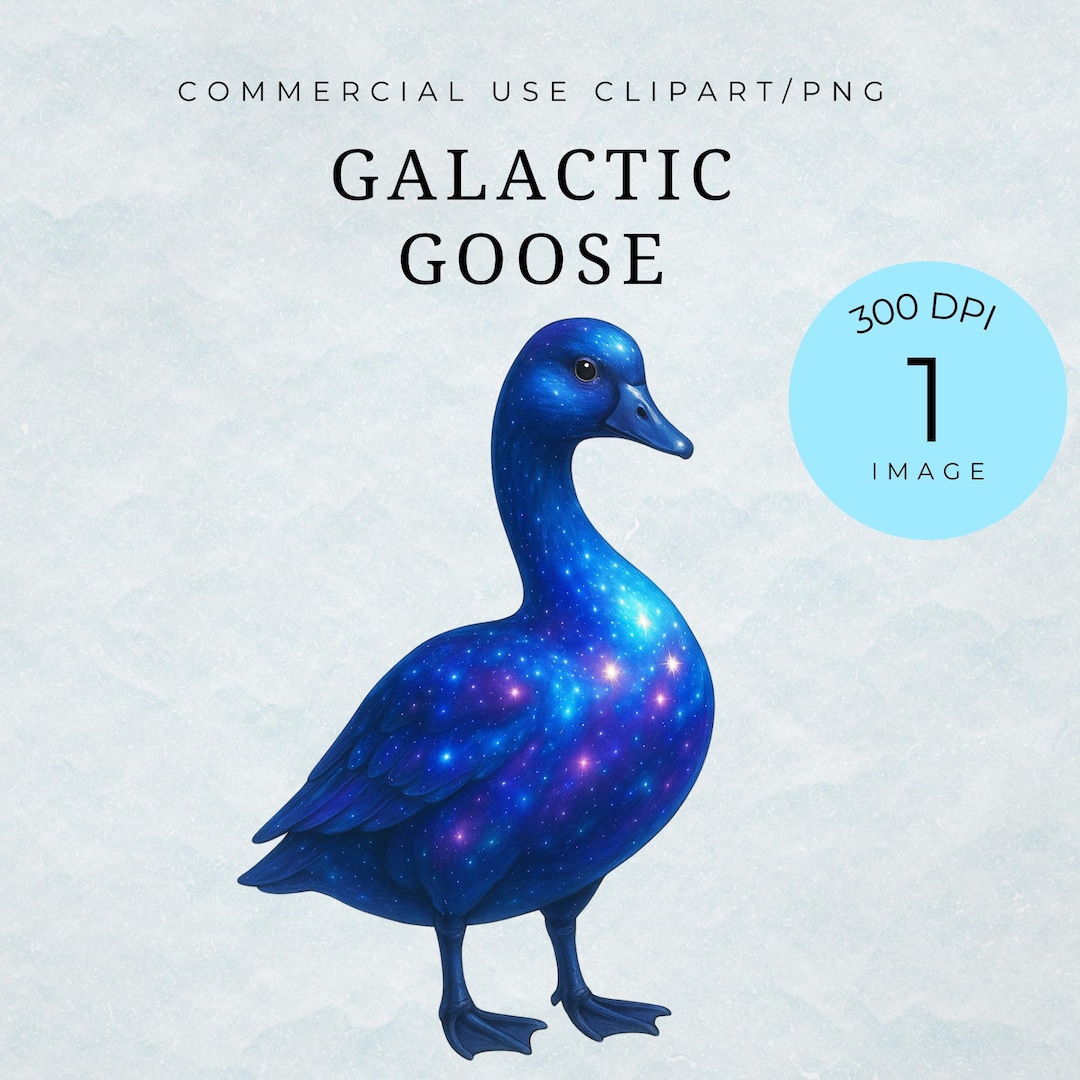 Galaxy Goose Clipart, Blue & Purple Cosmic Goose PNG, Galactic Bird ...
