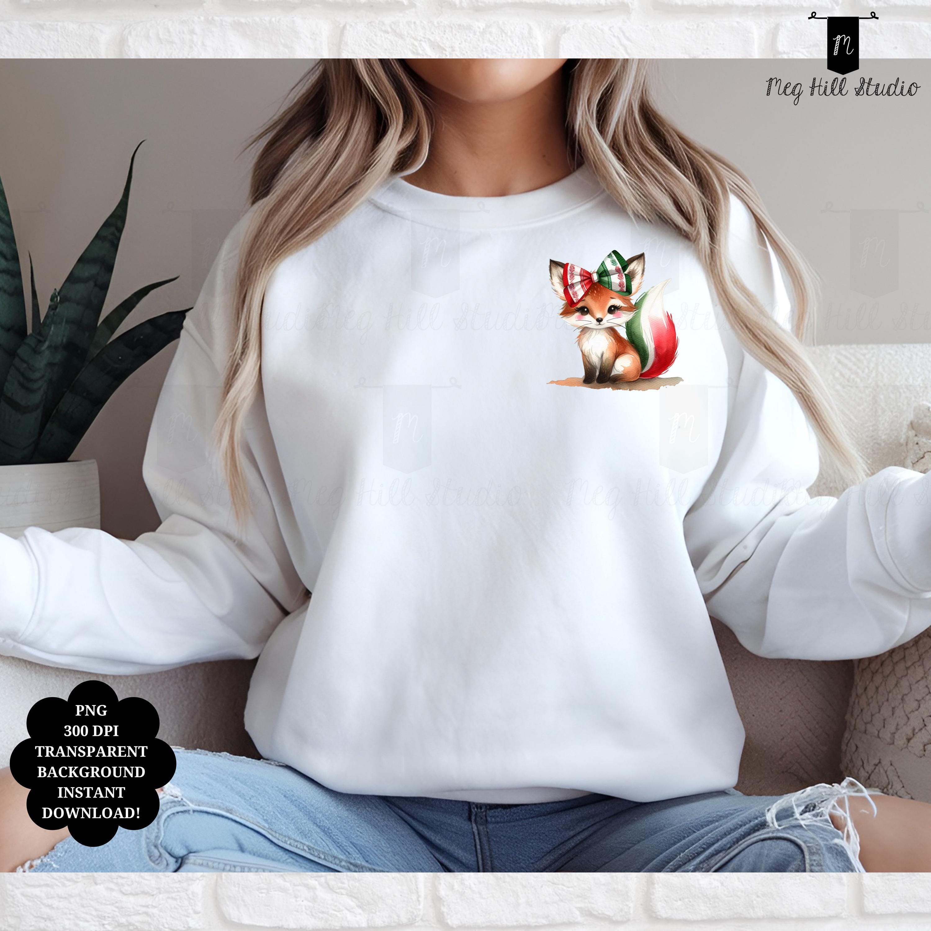 Coquette Ribbon Bow Mexican Flag PNG, Mexico Inspired Adorable Fox ...