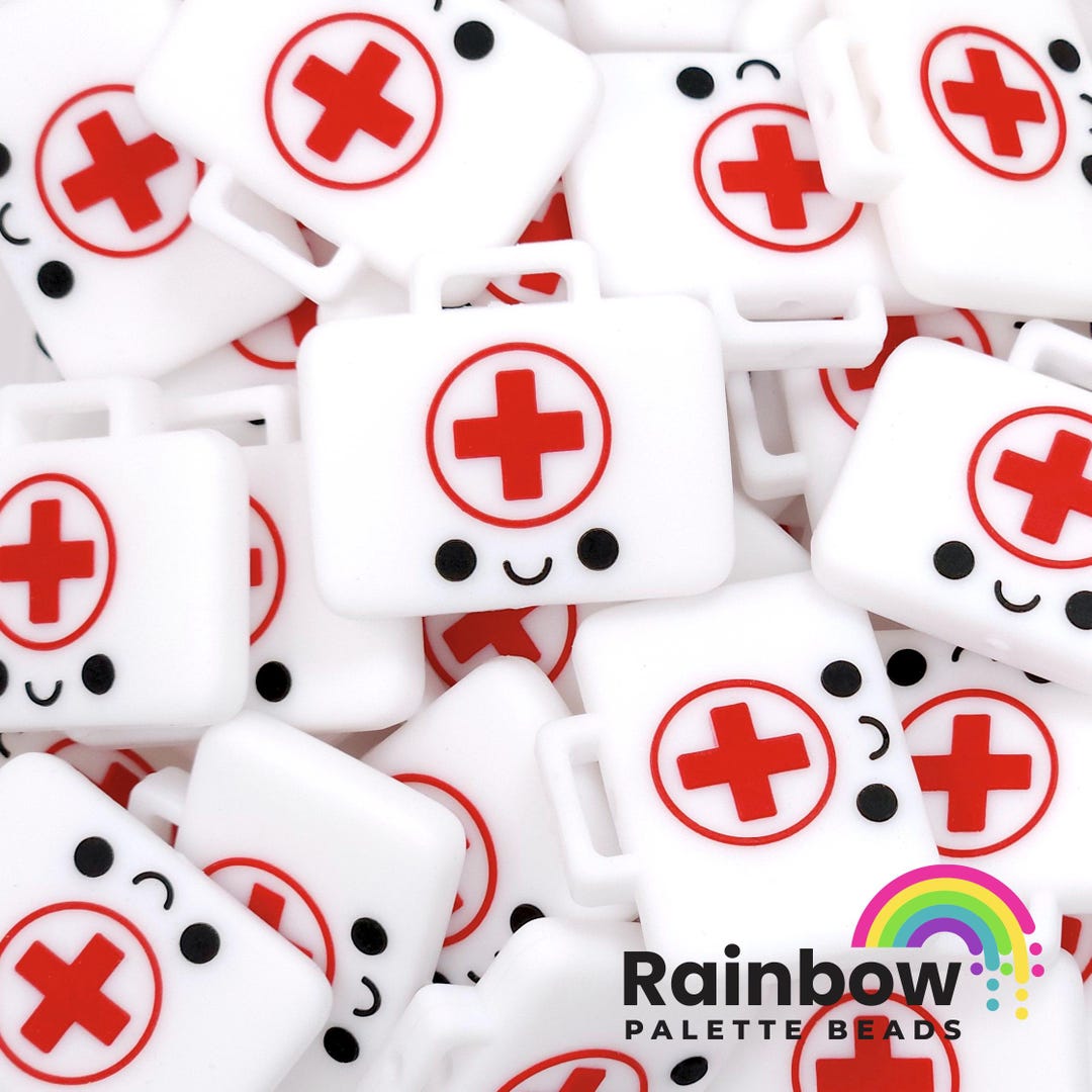 Cute First Aid Kit Silicone Focal Beads - Etsy