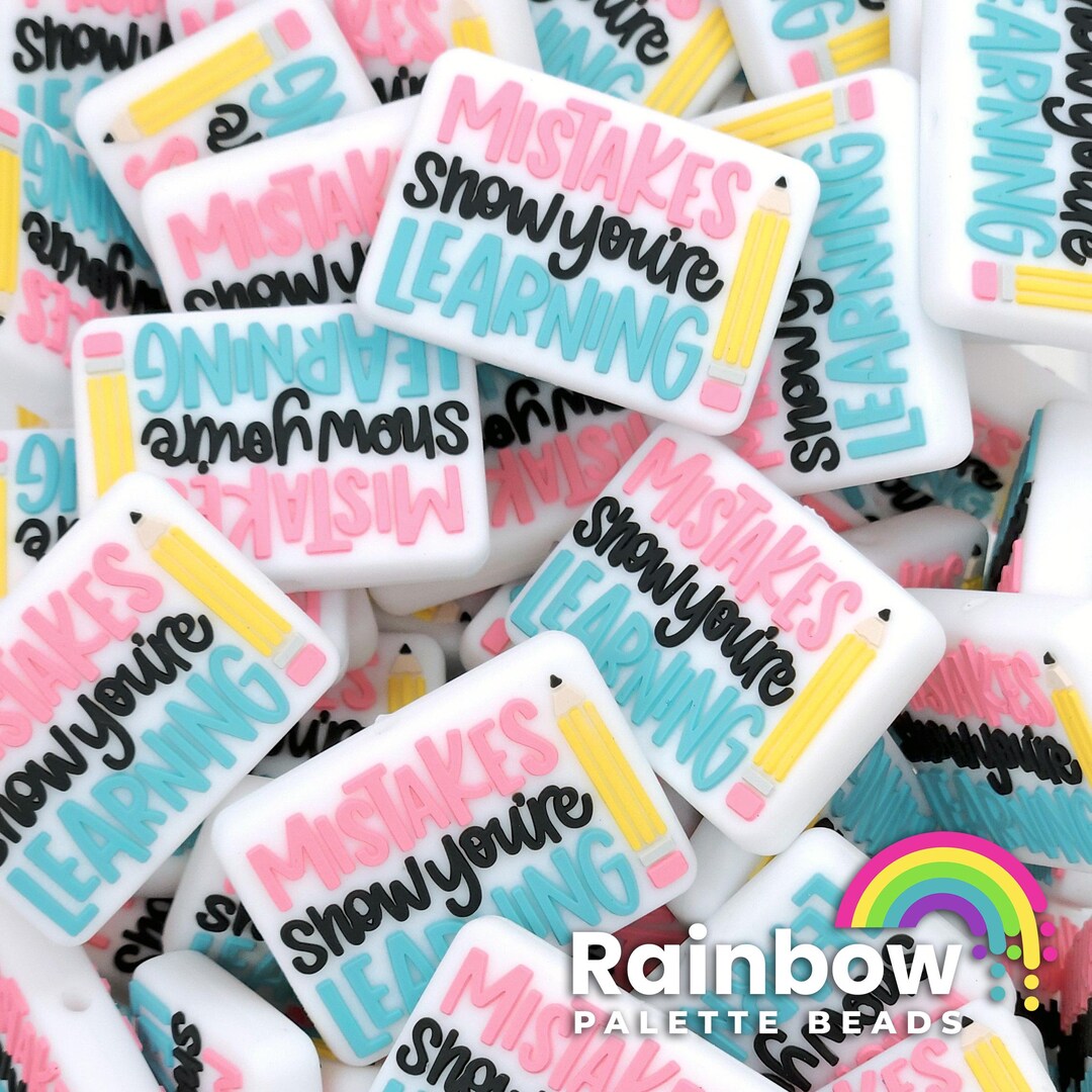 Mistakes Show You're Trying Exclusive Silicone Focal Beads - Etsy