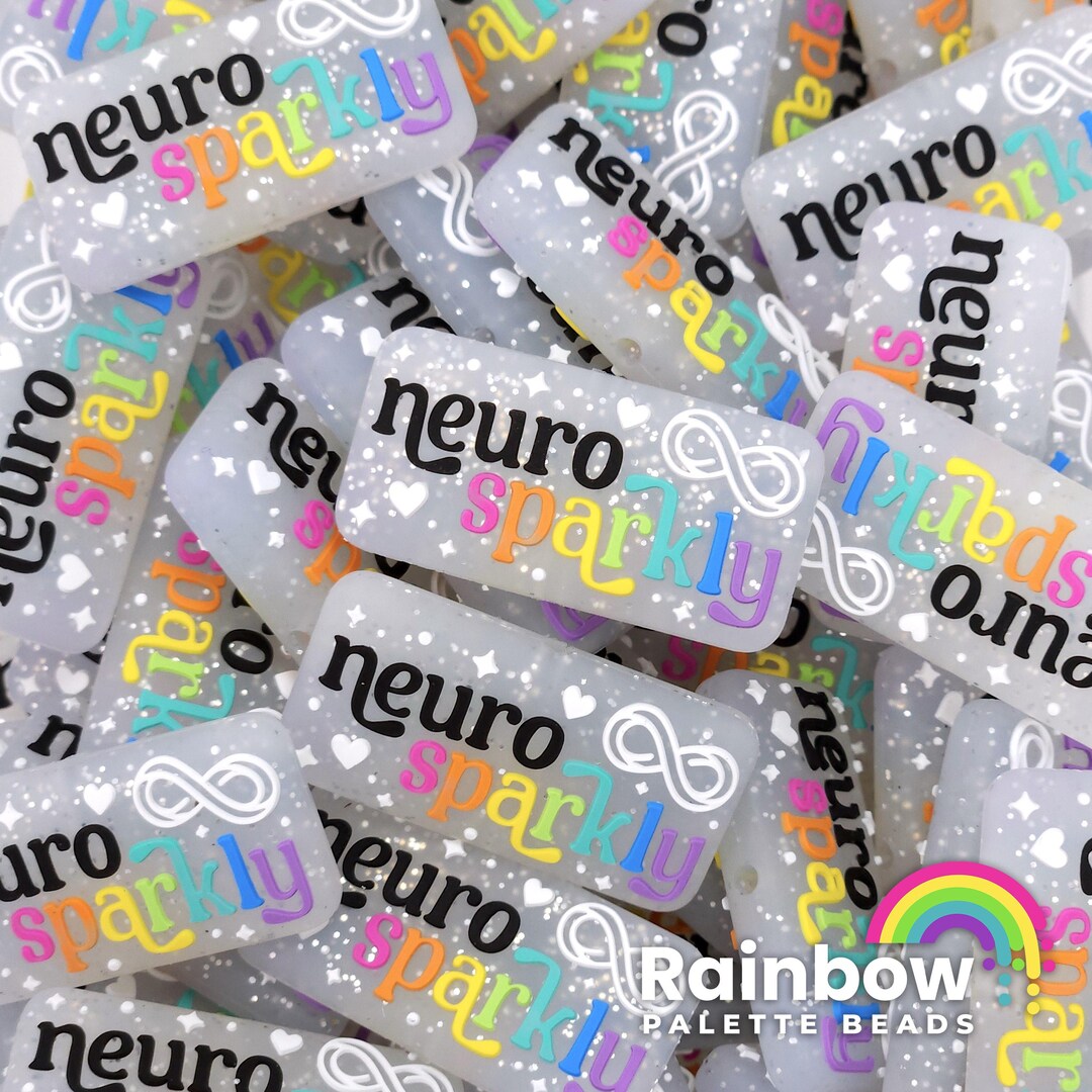 Neuro Sparkly Neurodivergent Exclusive Silicone Focal Beads - Etsy