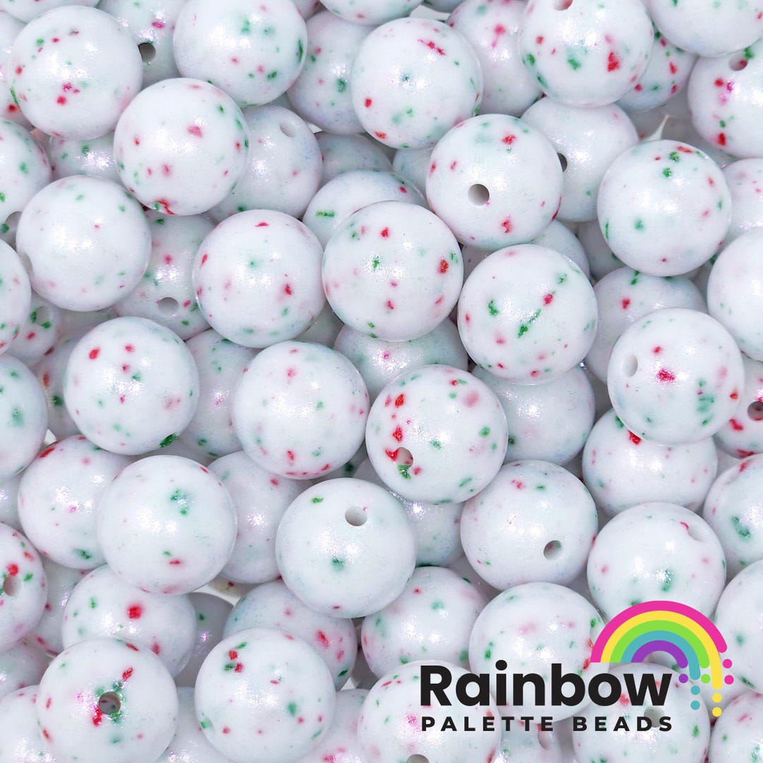 15mm Exclusive OPAL Peppermint Bark Silicone Bead Pack - Etsy