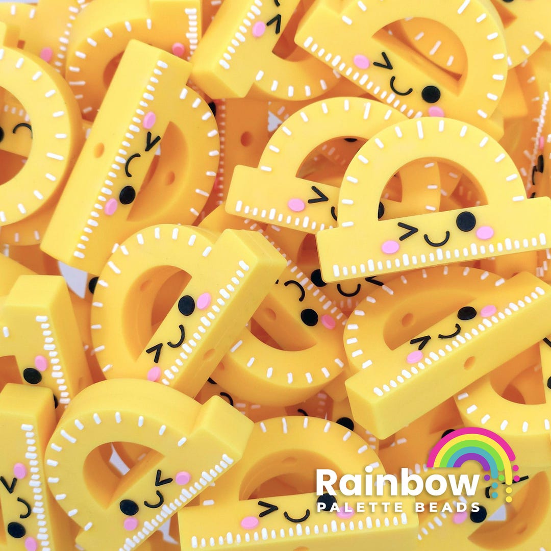 Cute Protractor Ruler Exclusive Math Silicone Focal Beads - Etsy