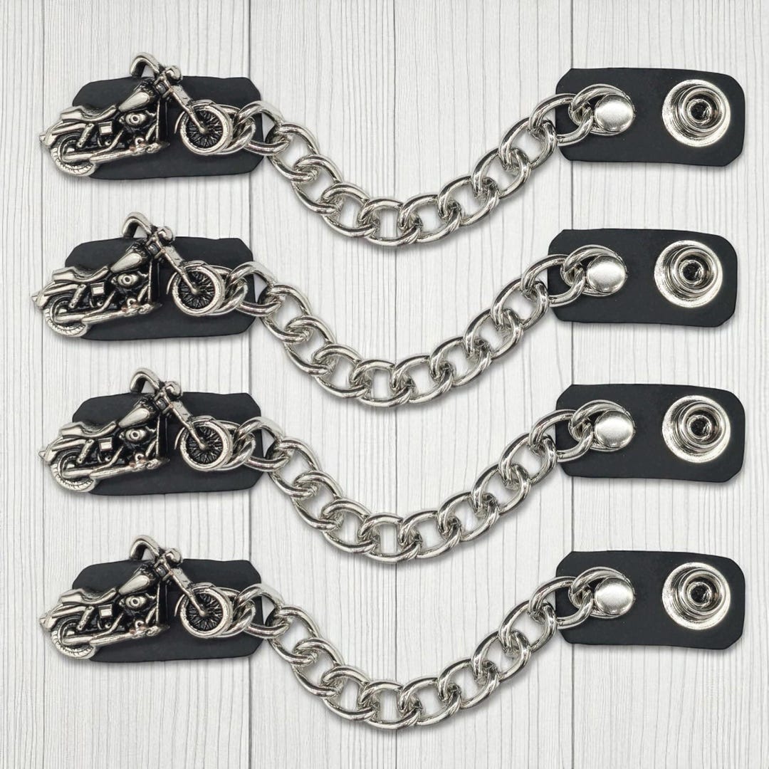 Leather Vest Extender Set of 4: Biker Jacket Accessory, USA Handmade - Etsy