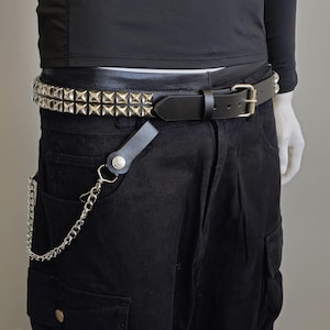 Pyramid Studded Leather Belt: UK Punk Rock Style - Etsy