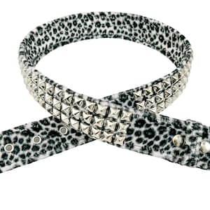Handmade Leopard Print Pyramid Studded Belt: Punk Goth Style - Etsy