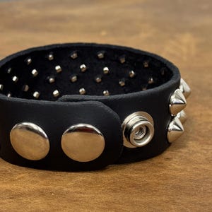 Two Row Small Conical Studded Cuff Buckle Punk Rock Goth Bracelet - Etsy