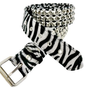 Handmade Leopard Print Pyramid Studded Belt: Punk Goth Style - Etsy