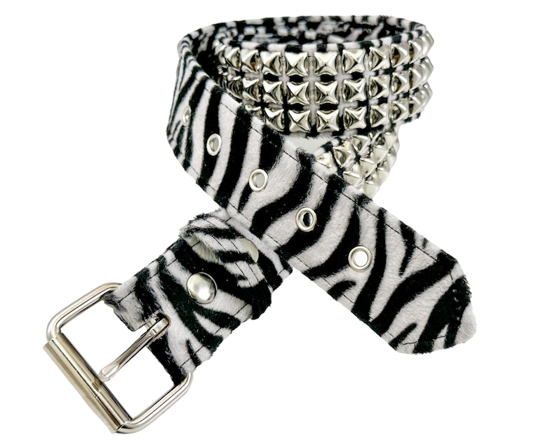 Handmade Leopard Print Pyramid Studded Belt: Punk Goth Style - Etsy